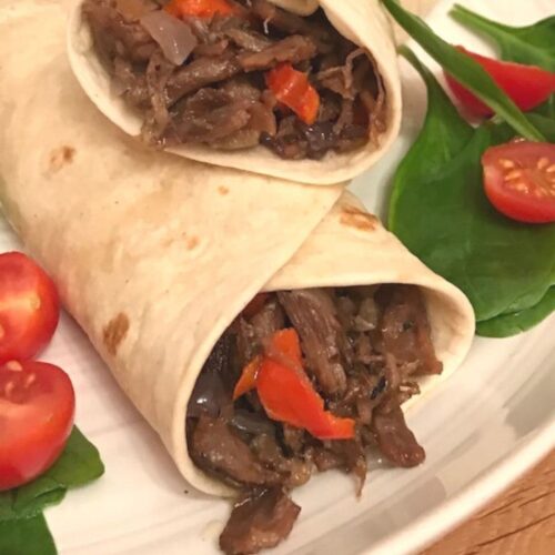 Pulled beef wraps