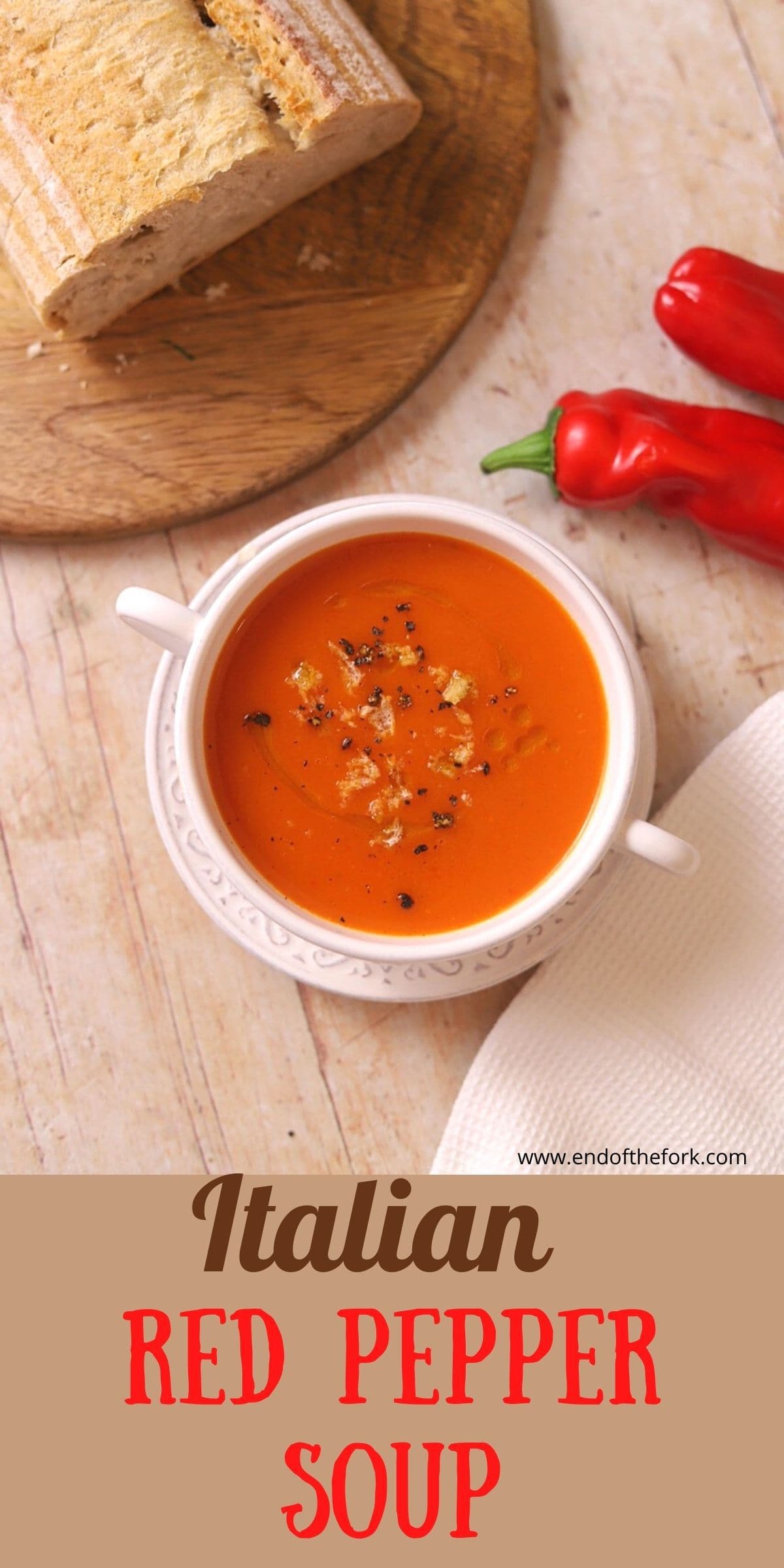 Roasted Red Pepper Soup - End of the Fork